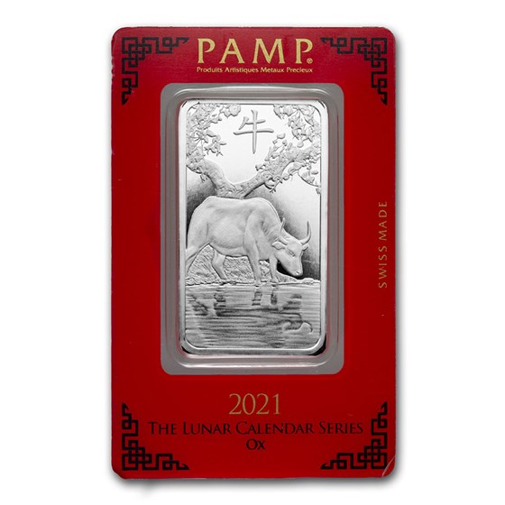 Buy 1 oz Silver Bar - PAMP Suisse (Year of the Ox) | APMEX