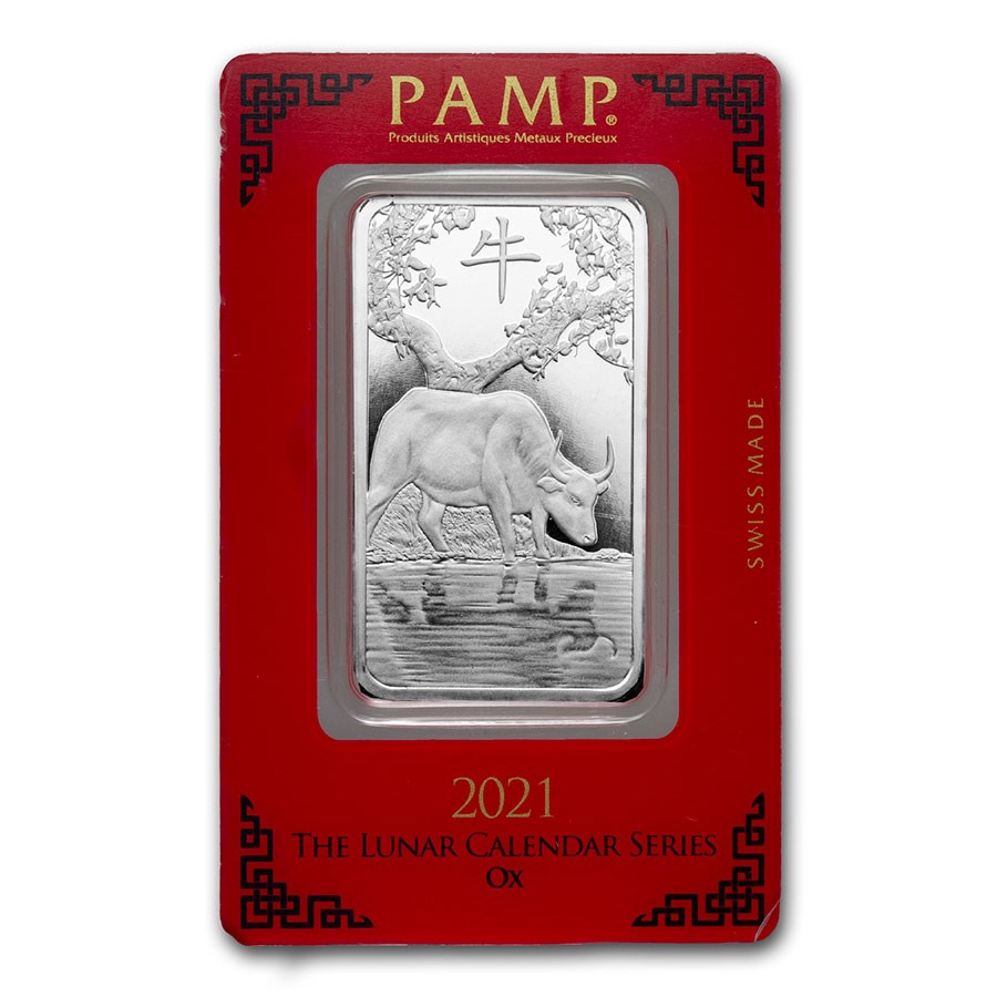 Buy 1 oz Silver Bar - PAMP Suisse (Year of the Ox) | APMEX