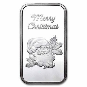 Buy 1 oz Silver Santa Claus Bar | APMEX
