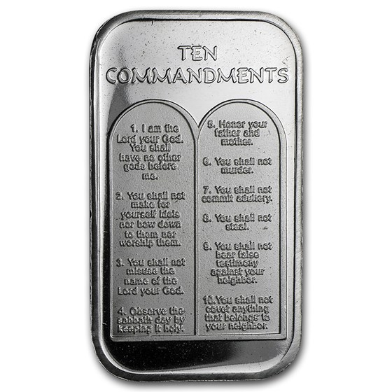 Buy 1 oz Silver Bar - Ten Commandments (Chinese) | APMEX