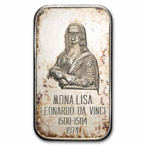 Buy 1 oz Silver Mona Lisa Bar (U.S. Silver Corp) | APMEX