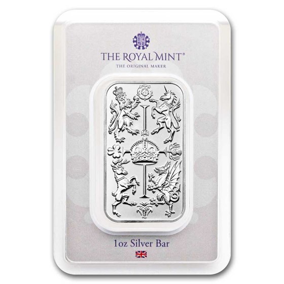 1 oz Silver Bar - The Royal Mint Celebration Bar