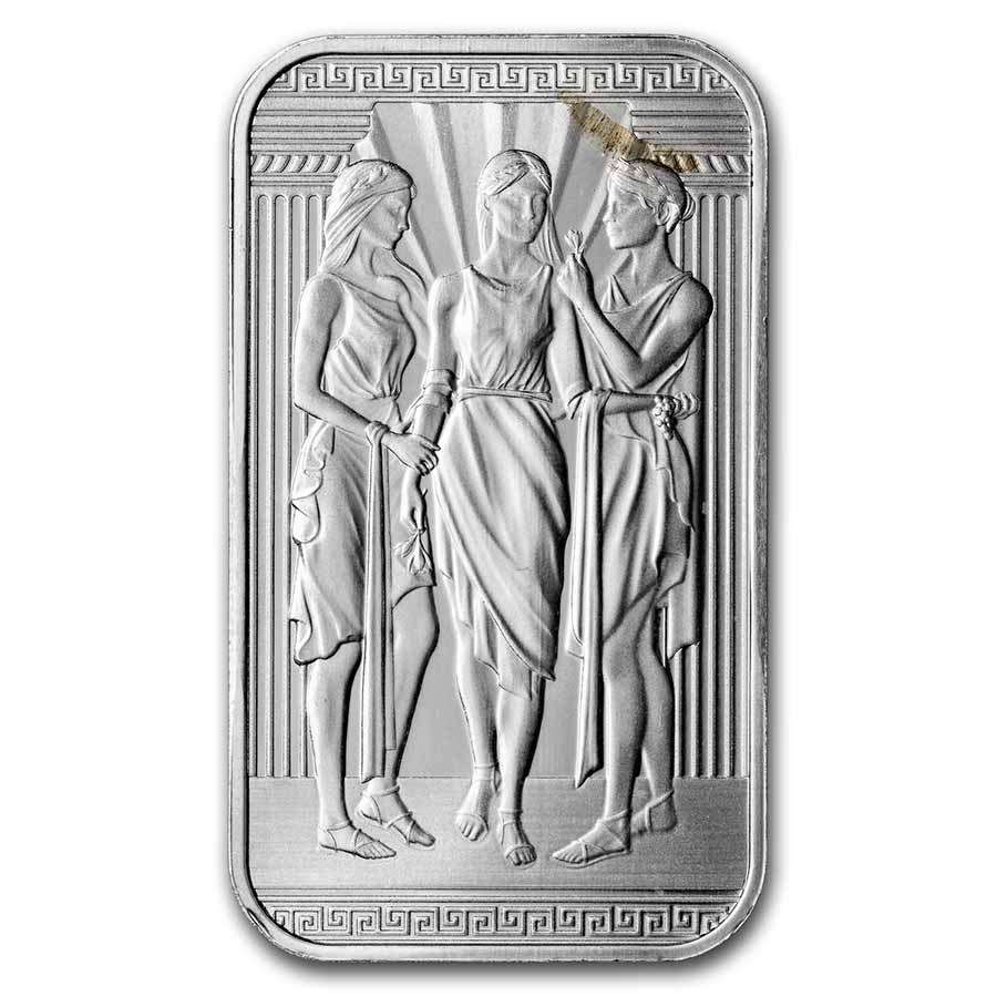 Buy 1 oz Silver Bar - The Royal Mint Three Graces (Spotted) | APMEX
