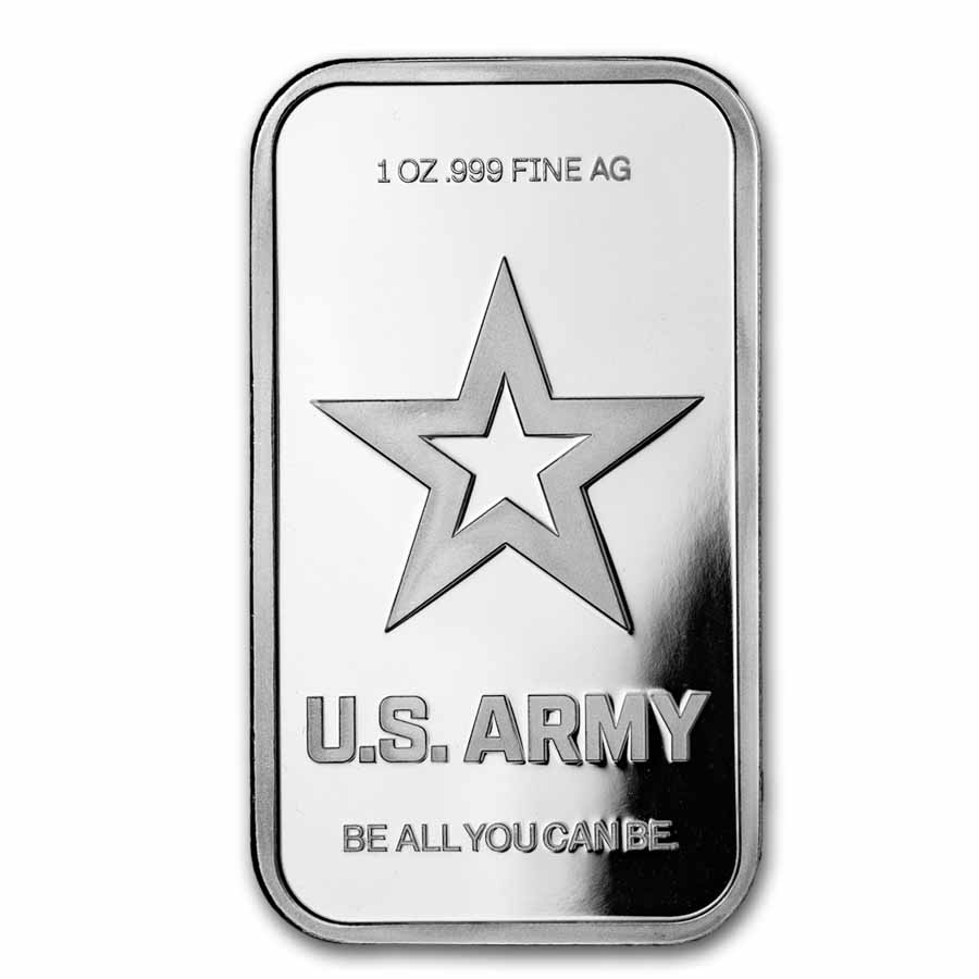 APMEX - 1 oz Silver Bar - U.S. Army Logo (New)