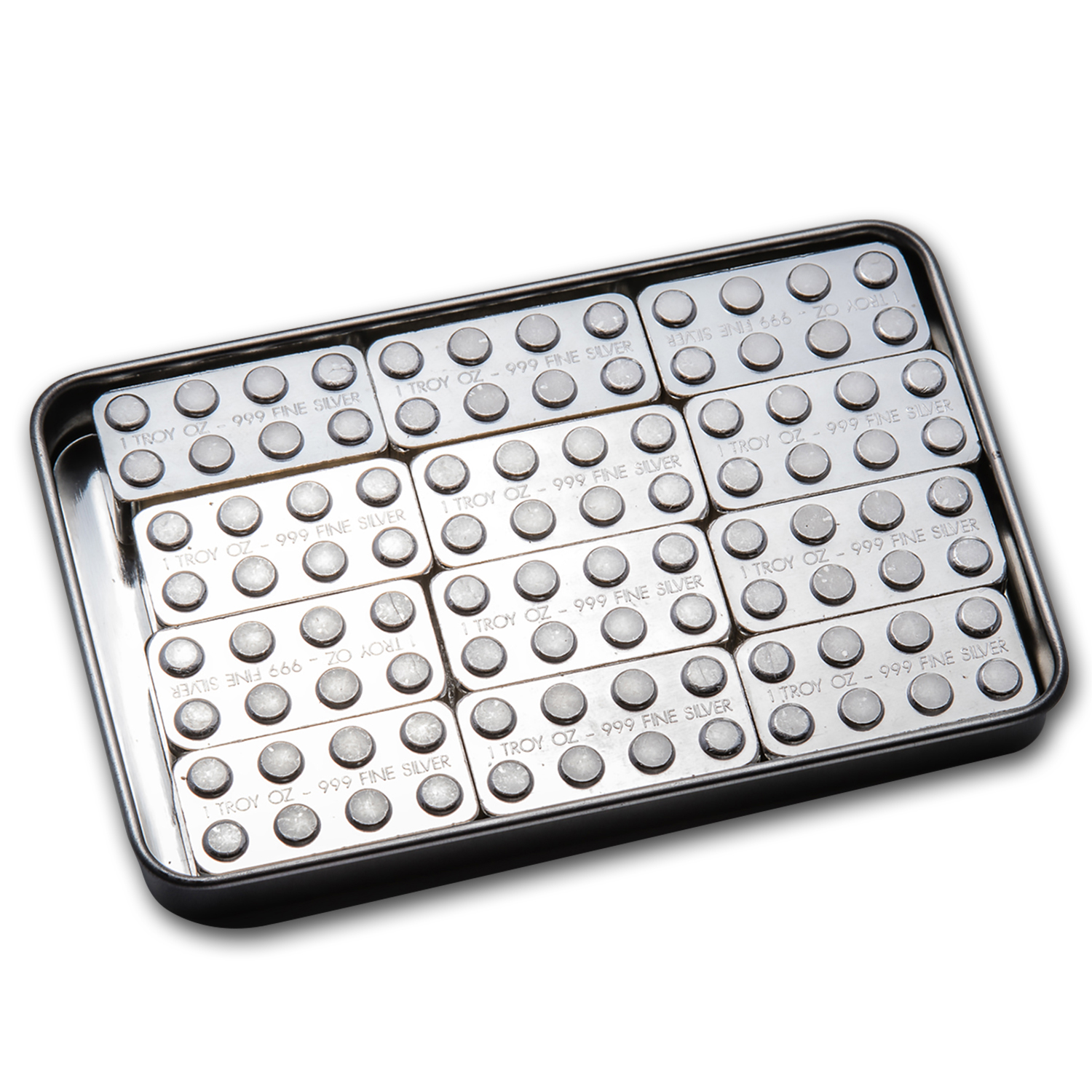 APMEX - 1 oz Silver Building Block Bars - 12-Piece Starter Pack
