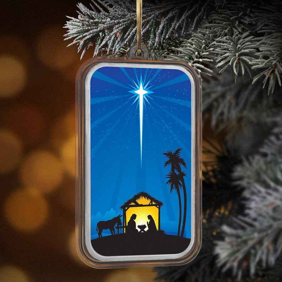 Buy 1 oz Silver Colorized Bar - APMEX (Nativity of Jesus) | APMEX