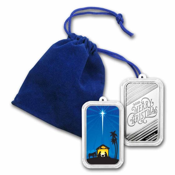 Buy 1 oz Silver Colorized Bar - APMEX (Nativity of Jesus) | APMEX