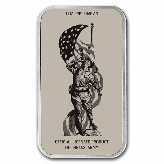 Buy 1 oz Silver Colorized Bar - U.S. Army Logo ACU (In TEP) | APMEX