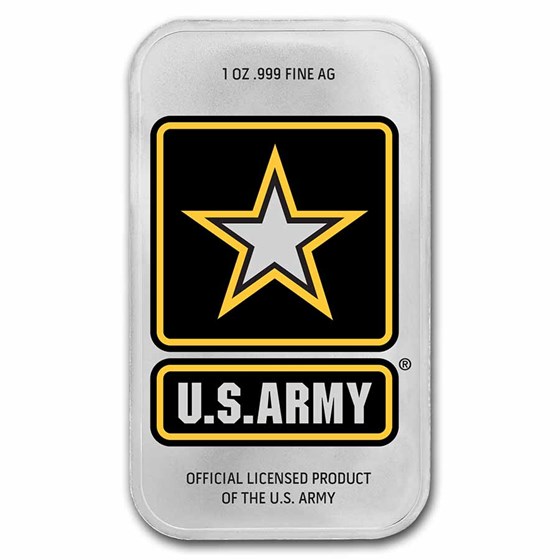 Buy 1 oz Silver Colorized Bar - U.S. Army Logo (In TEP) | APMEX