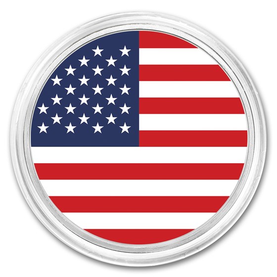 Buy 1 oz Silver Colorized Round - APMEX (American Flag) | APMEX