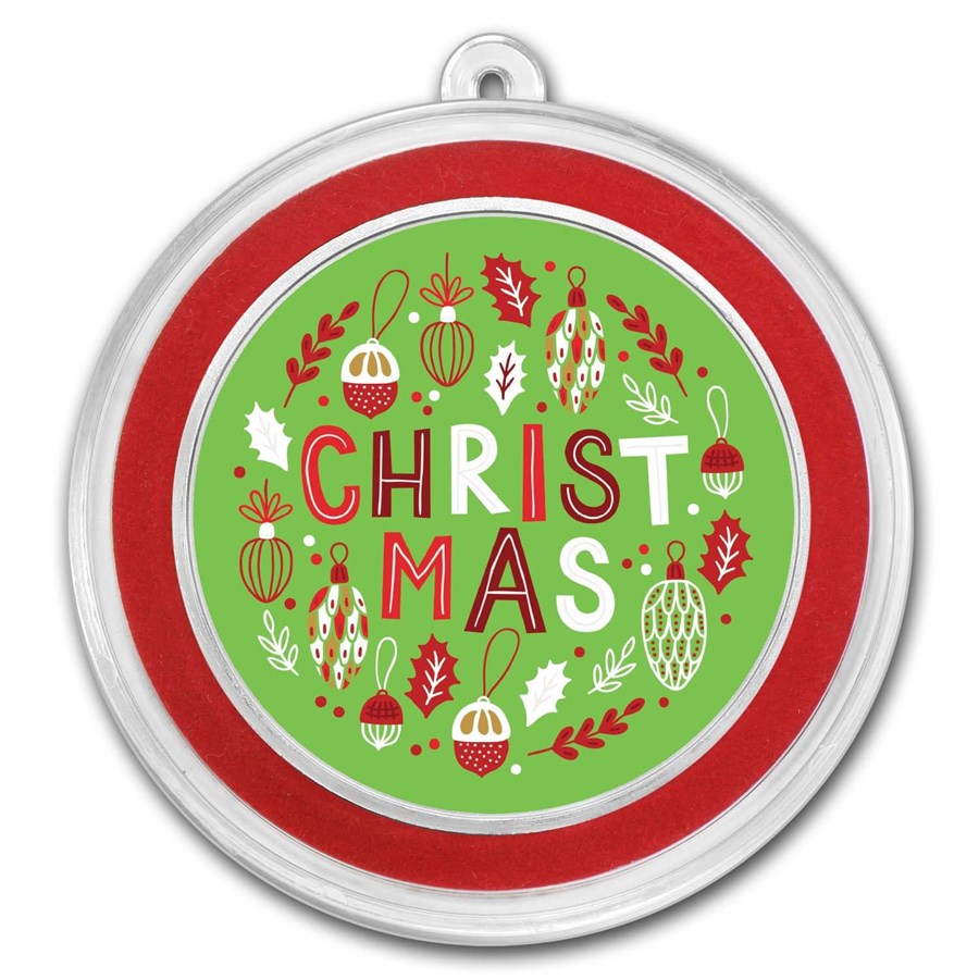 Buy 1 oz Silver Colorized Round - APMEX (Christmas, Festive Design) | APMEX