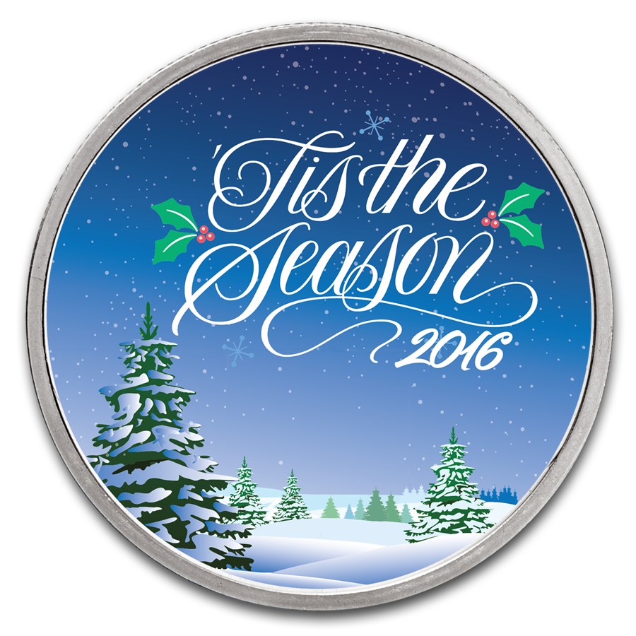 Buy 1 oz Silver Colorized Round - APMEX ('Tis The Season) | APMEX