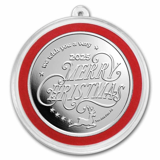 Buy 1 oz Silver Colorized Round - APMEX (Merry Christmas, Retro) | APMEX