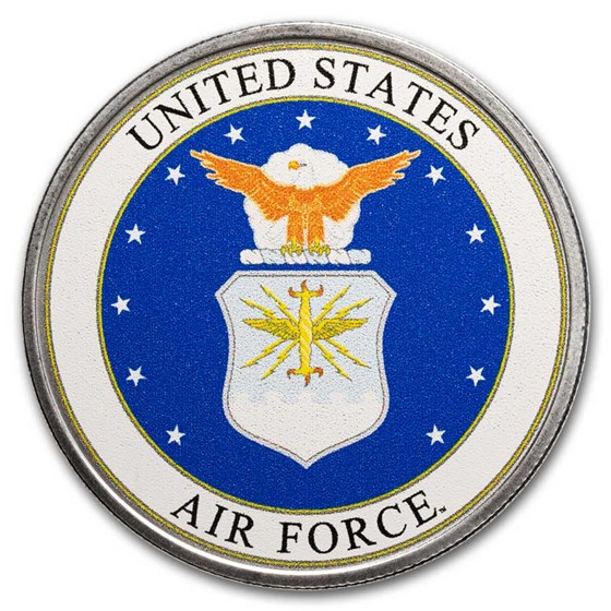 Buy 1 oz Silver U.S. Air Force Colorized Round (TEP) | APMEX