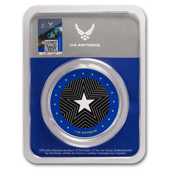 Buy 1 oz Silver U.S. Air Force Wings Logo Color Round | APMEX