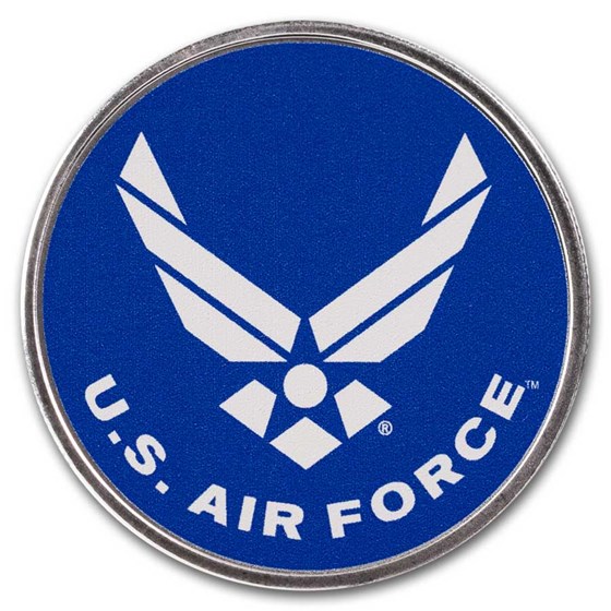Buy 1 oz Silver U.S. Air Force Wings Logo Color Round | APMEX
