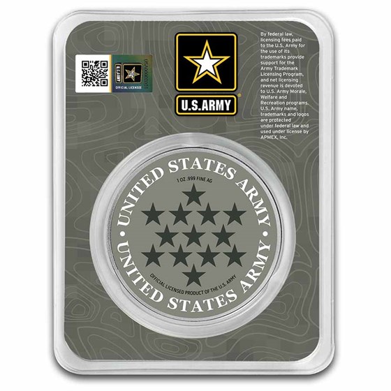 Buy 1 oz Silver Colorized Round - U.S. Army Logo ACU (In TEP) | APMEX