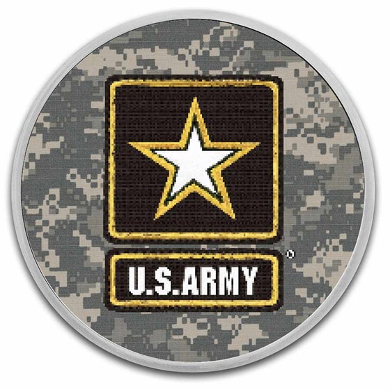 Buy 1 oz Silver Colorized Round - U.S. Army Logo ACU (In TEP) | APMEX