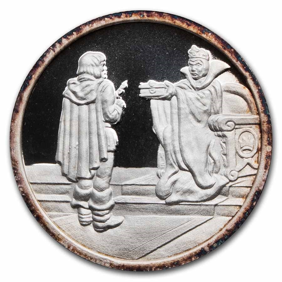 Buy 1 oz Silver Hunter/Queen Snow White 50th Anniv | APMEX