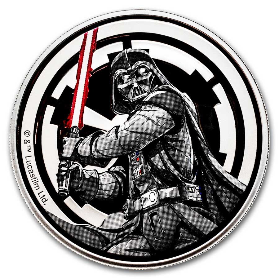 1 oz Silver Medallion - Star Wars: Luke Skywalker vs Darth Vader