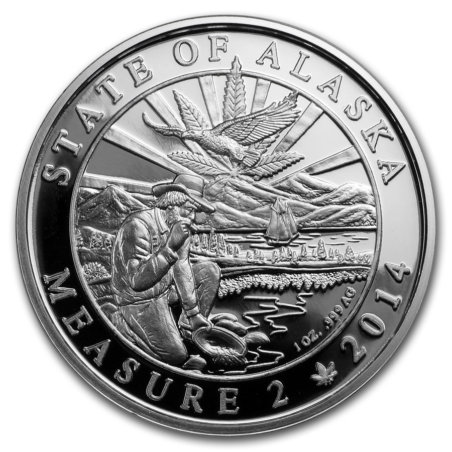 Buy 1 oz Silver Proof Round - Legalized (State of Alaska) | APMEX
