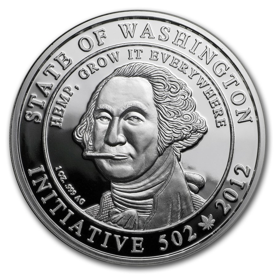 Buy 1 oz Silver Proof Round - Legalized (State of Washington) | APMEX