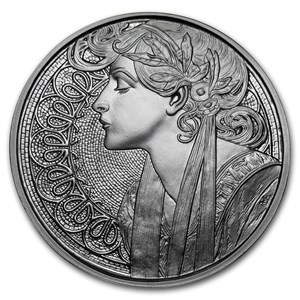 Buy 1 oz Silver Proof Round - Mucha Series (Laurel) | APMEX