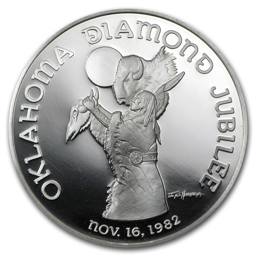 Buy 1 oz Silver Proof Round - Oklahoma Diamond Jubilee | APMEX