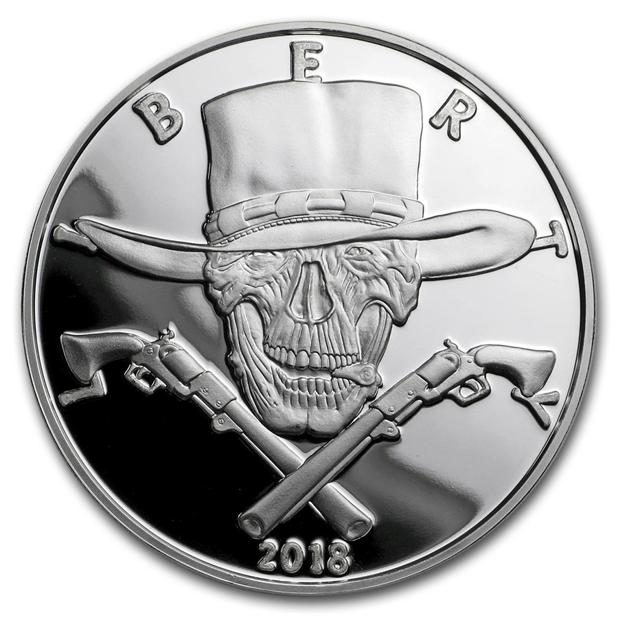 Buy 1 oz Silver Proof Round - Western Skulls (Gunslinger) | APMEX