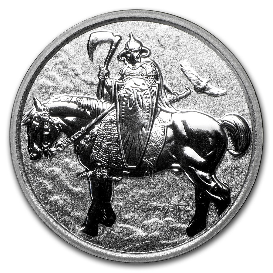 Buy 1 oz Silver Reverse Cameo Round - Frank Frazetta (Death Dealer) | APMEX
