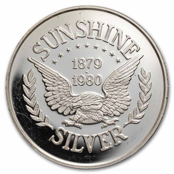 1 oz Silver Round - 1980 Sunshine Mining (Vintage)