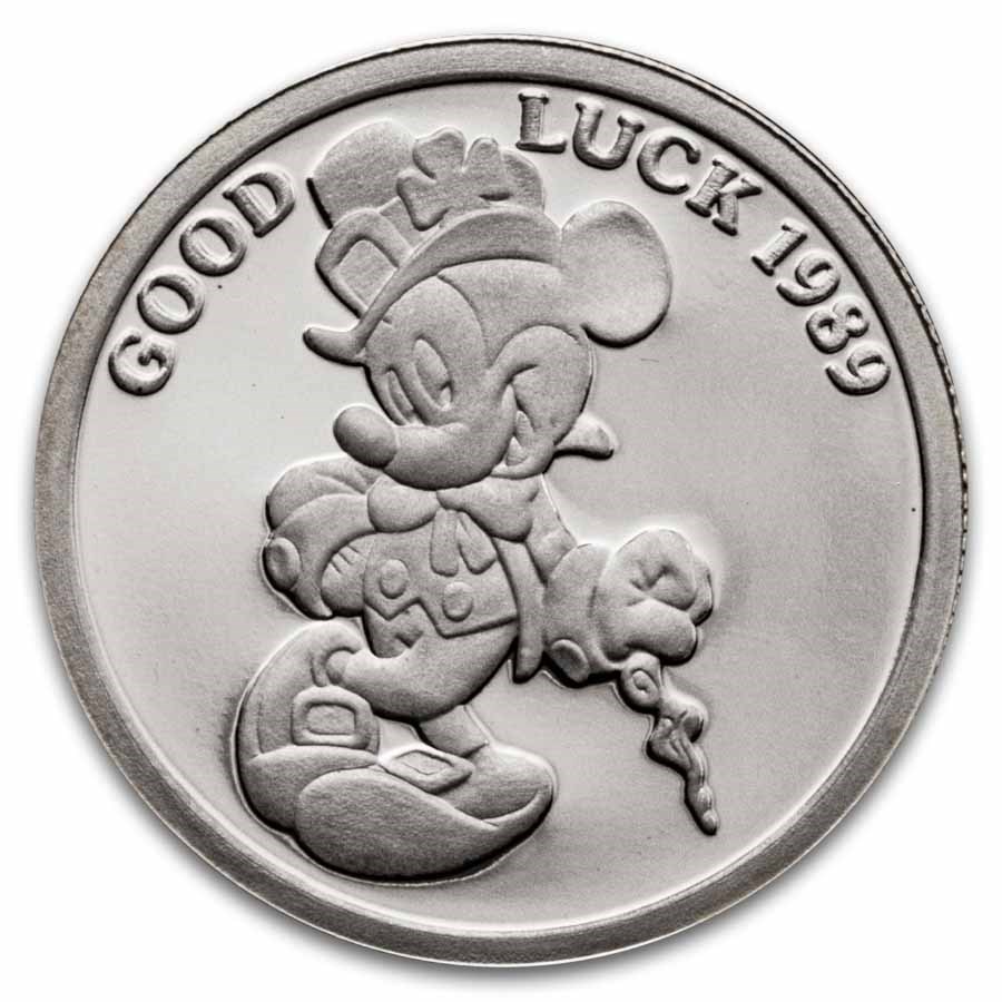 1 oz Silver Round - 1989 Mickey's Luck (Rarities Mint)