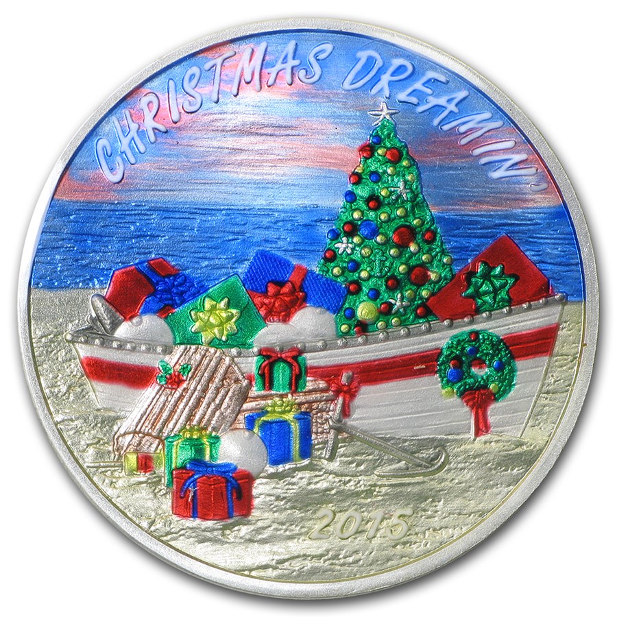 Buy 1 oz Silver Round - 2015 Christmas Dreamin' (Enameled) | APMEX