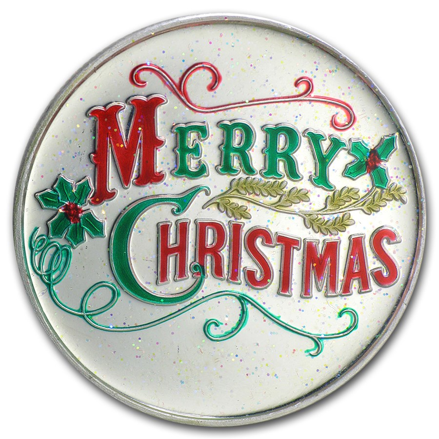 Buy 1 oz Silver Round - 2015 Merry Christmas (Enameled) | APMEX