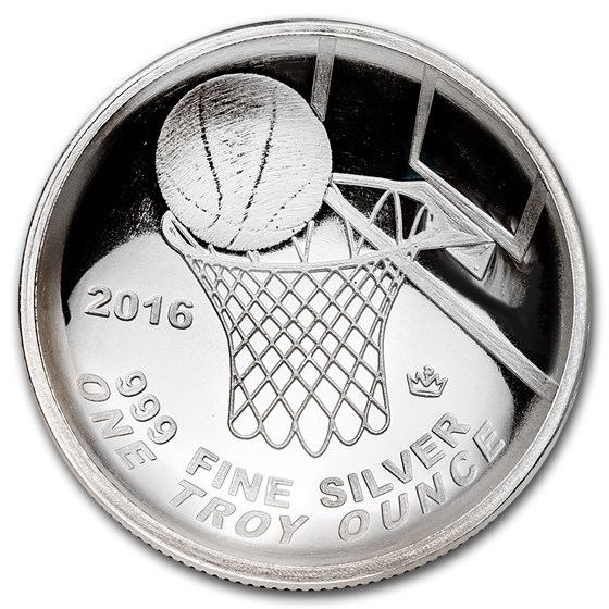 Buy 1 oz Silver Round - 2016 Domed Basketball | APMEX