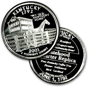 Buy 1 oz Silver Round - 50 Statehood Quarters (Random States) | APMEX