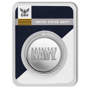 1 oz Silver Round - America's Navy - U.S. Navy Logo in TEP