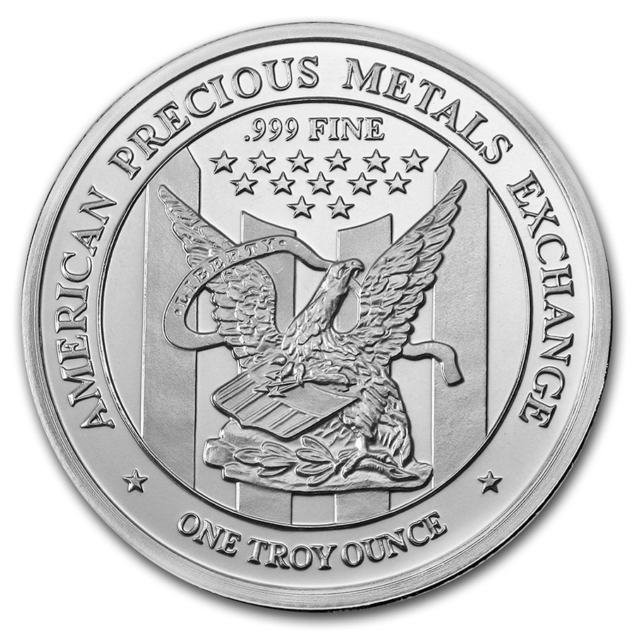APMEX - 1 oz Silver Round - APMEX (w/Snowflakes Card, In TEP)