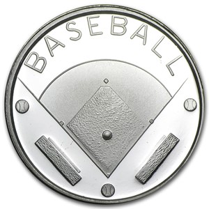 Buy 1 oz Silver Round - Baseball | APMEX