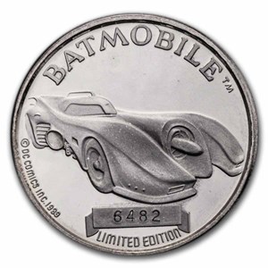 1 oz Silver Round - BATMOBILE (50th Anniversary, w/Box & COA)