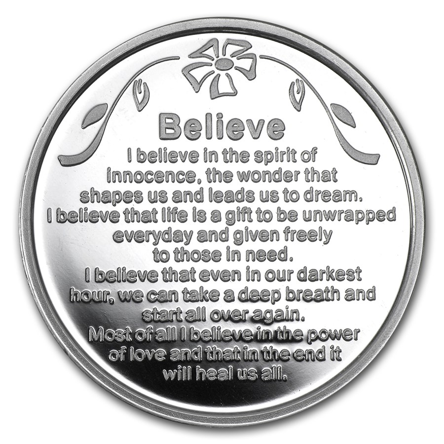 Buy 1 oz Silver Round - Believe | APMEX