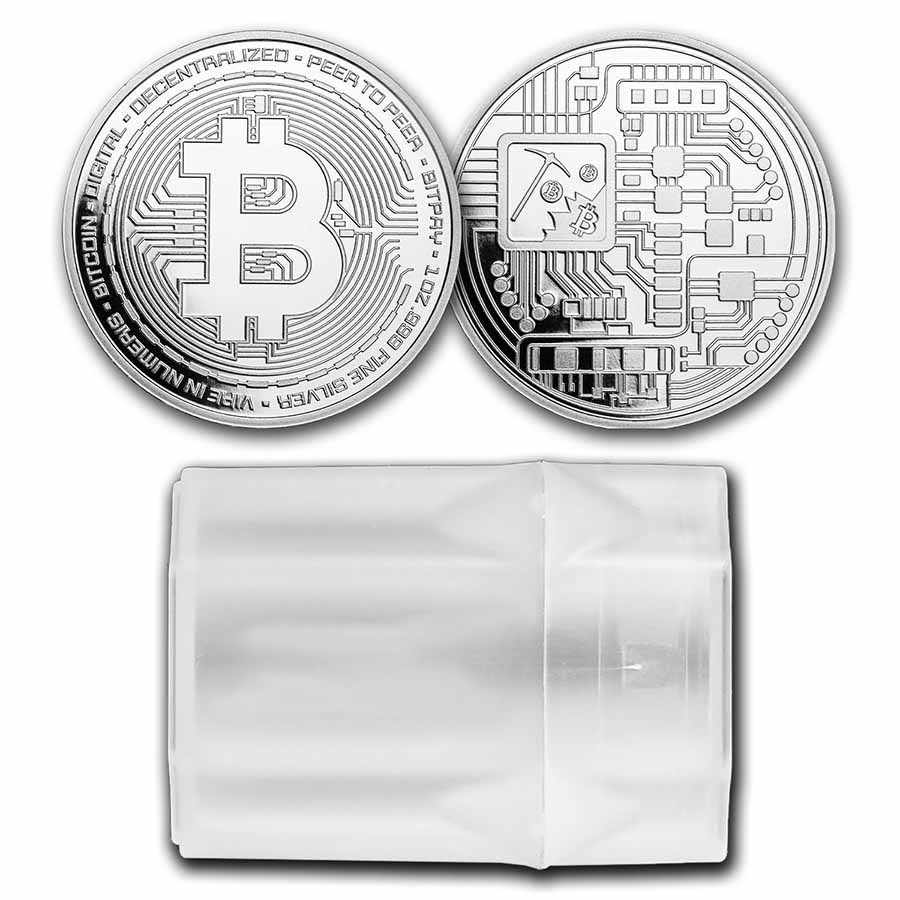 Buy 1 oz Silver Round - Bitcoin (Tube of 20) | APMEX