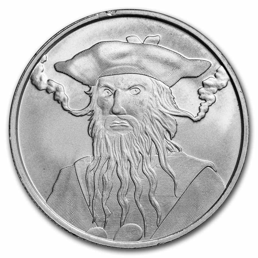 Buy 1 oz Silver Round - Blackbeard (Anonymous Mint) Scruffy | APMEX