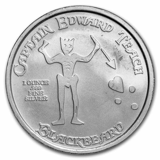 Buy 1 oz Silver Round - Blackbeard (Anonymous Mint) Scruffy | APMEX