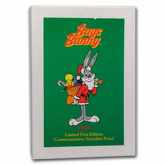 Buy 1 oz Silver Round - Bugs Bunny (1991, w/Box & COA) Two Tone | APMEX