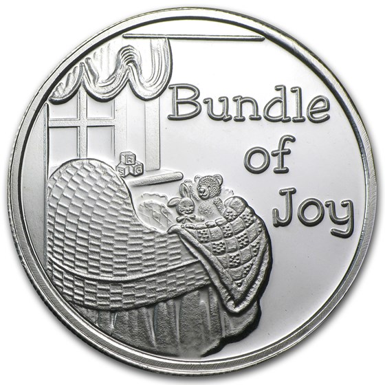 Buy 1 oz Silver Round - Bundle of Joy (w/Box & Capsule) | APMEX