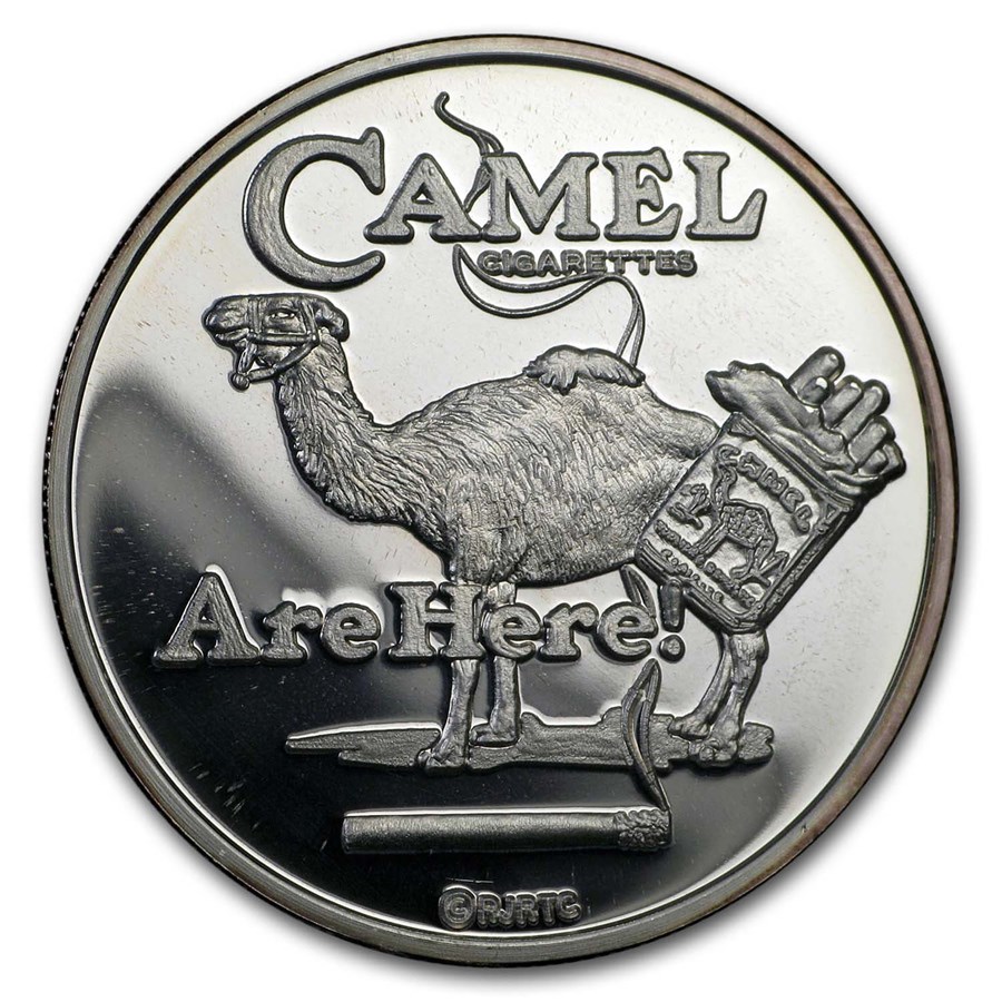 Buy 1 oz Silver Round - CAMEL Cigarettes Mascot (Random Motif) | APMEX