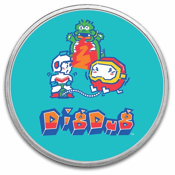 Buy 1 oz Silver Round - DIG DUG 40th Anniversary Colorized | APMEX