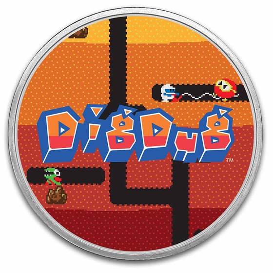 Buy 1 oz Silver DIG DUG Colorized Round 40th Anniv | APMEX