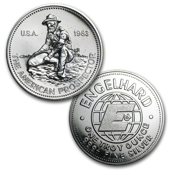 Buy 1 oz Silver Round - Engelhard Prospector (1983/E 25 X 1 oz) | APMEX